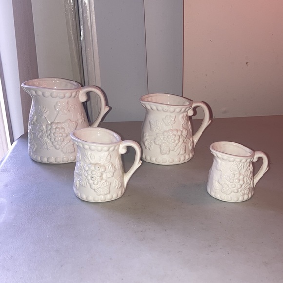 Vintage | Kitchen | Vintage White Measuring Cups Cup 12 Cup 14 Cup 18 ...